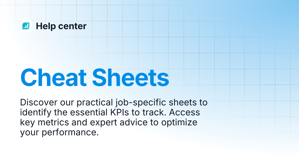 Cheat Sheets | Help center