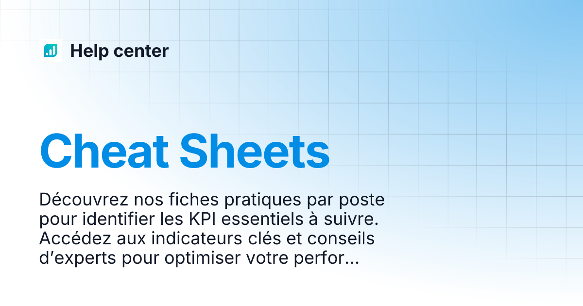 Cheat Sheets | Help center